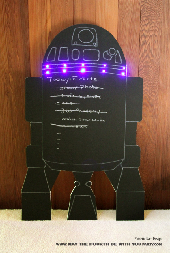 DIY R2-D2 Chalkboard Sign | May the Fourth be with You Party