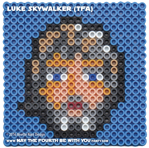 Mature Luke Skywalker Perler Pixel Pattern | May the Fourth be with You ...