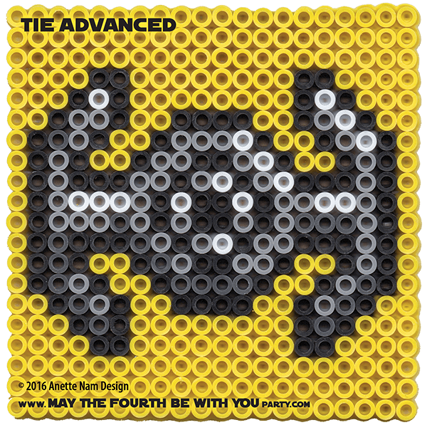Darth Vader’s TIE Advanced Perler Pixel Pattern | May the Fourth be ...