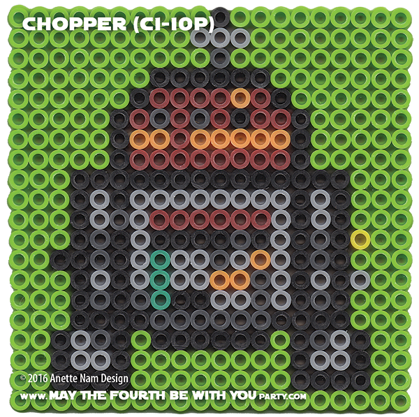 Chopper (C1-10P) Perler Pixel Pattern | May the Fourth be with You Party