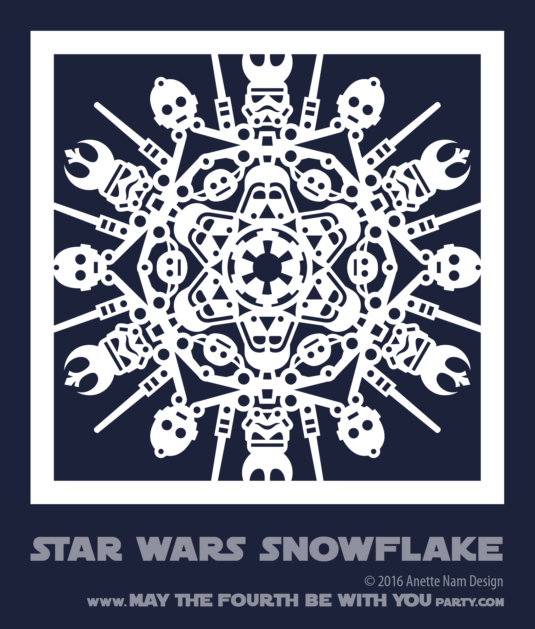Star Wars Snowflake Pattern #1 (downloadable) | May the Fourth be with ...